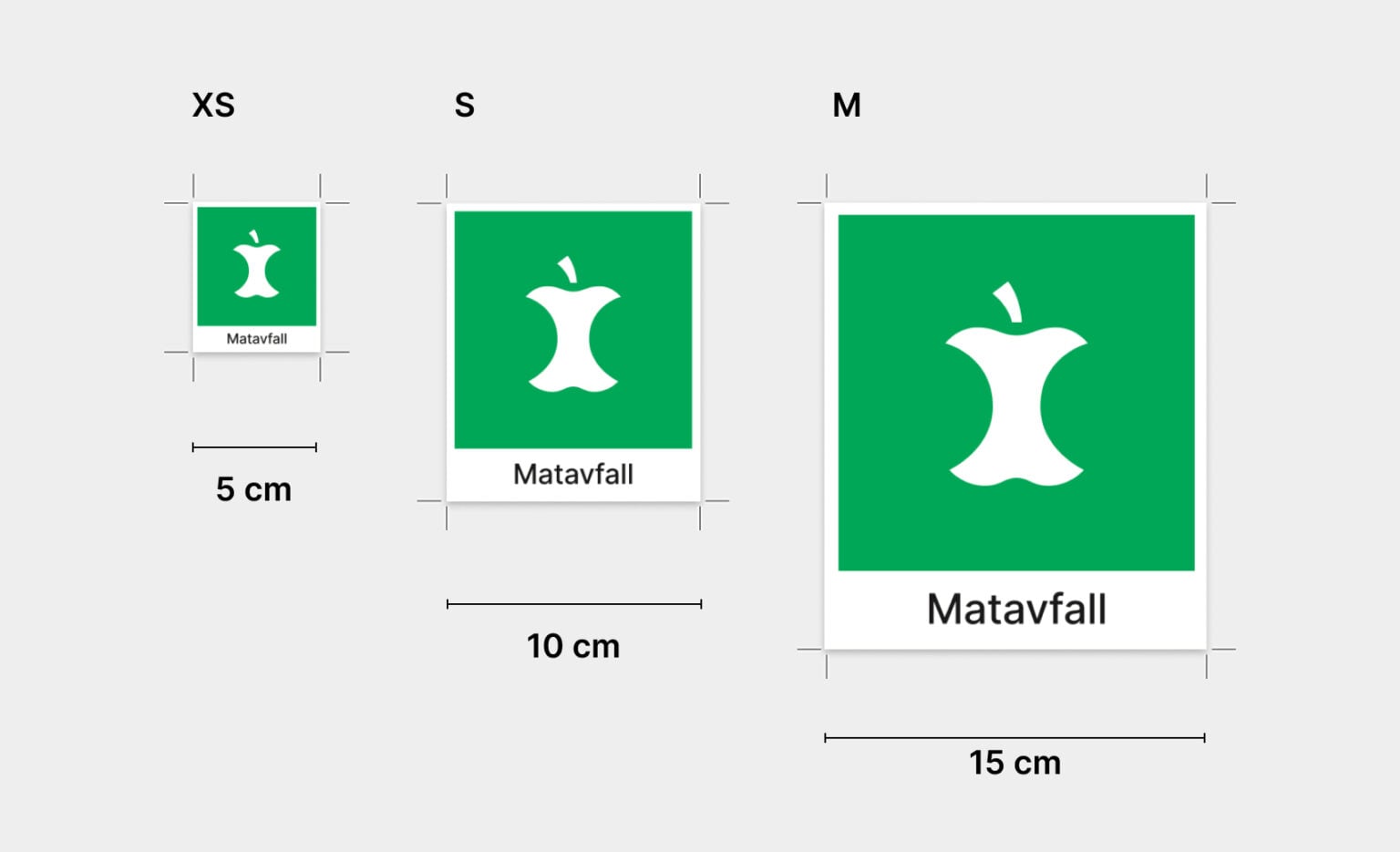 Sorteringsmerker på avfallsbeholdere
